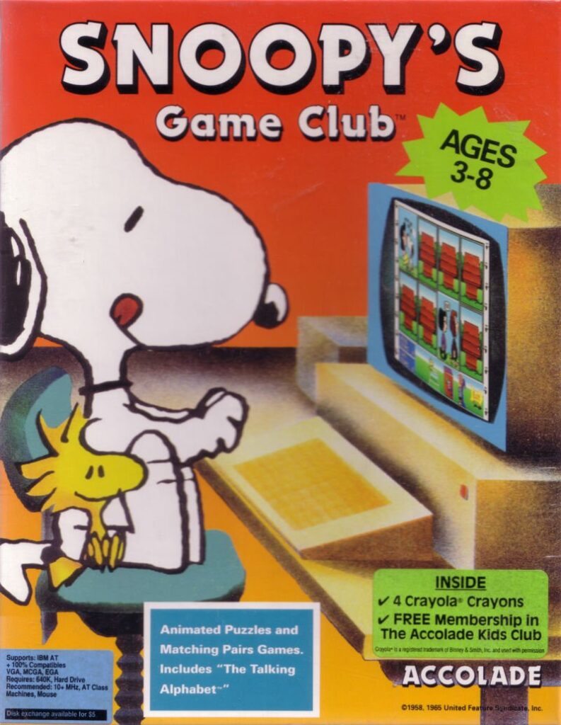 Play Snoopy's Game Club online - Play old classic games online